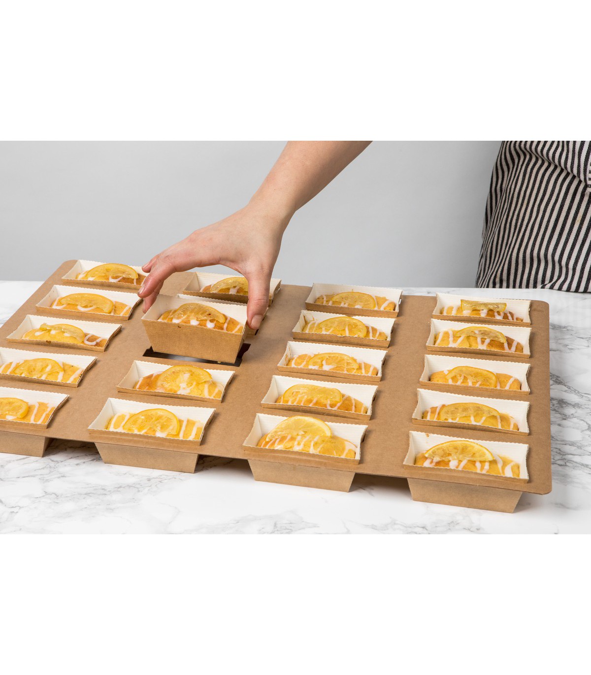 Moule de cuisson carton microflute rectangulaire 208x84mm H55mm